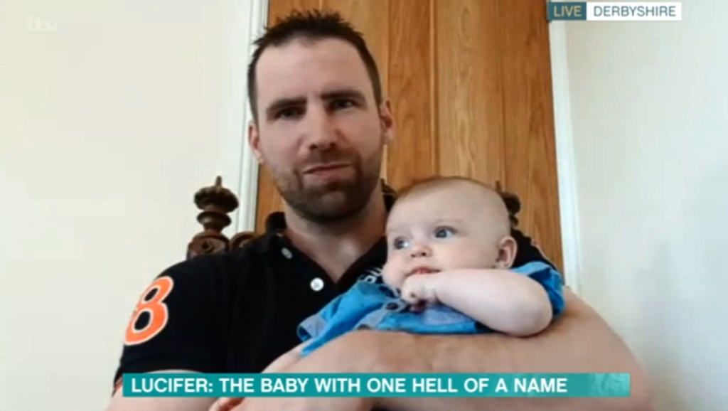 Baby Lucifer divides This Morning viewers as his father defends name