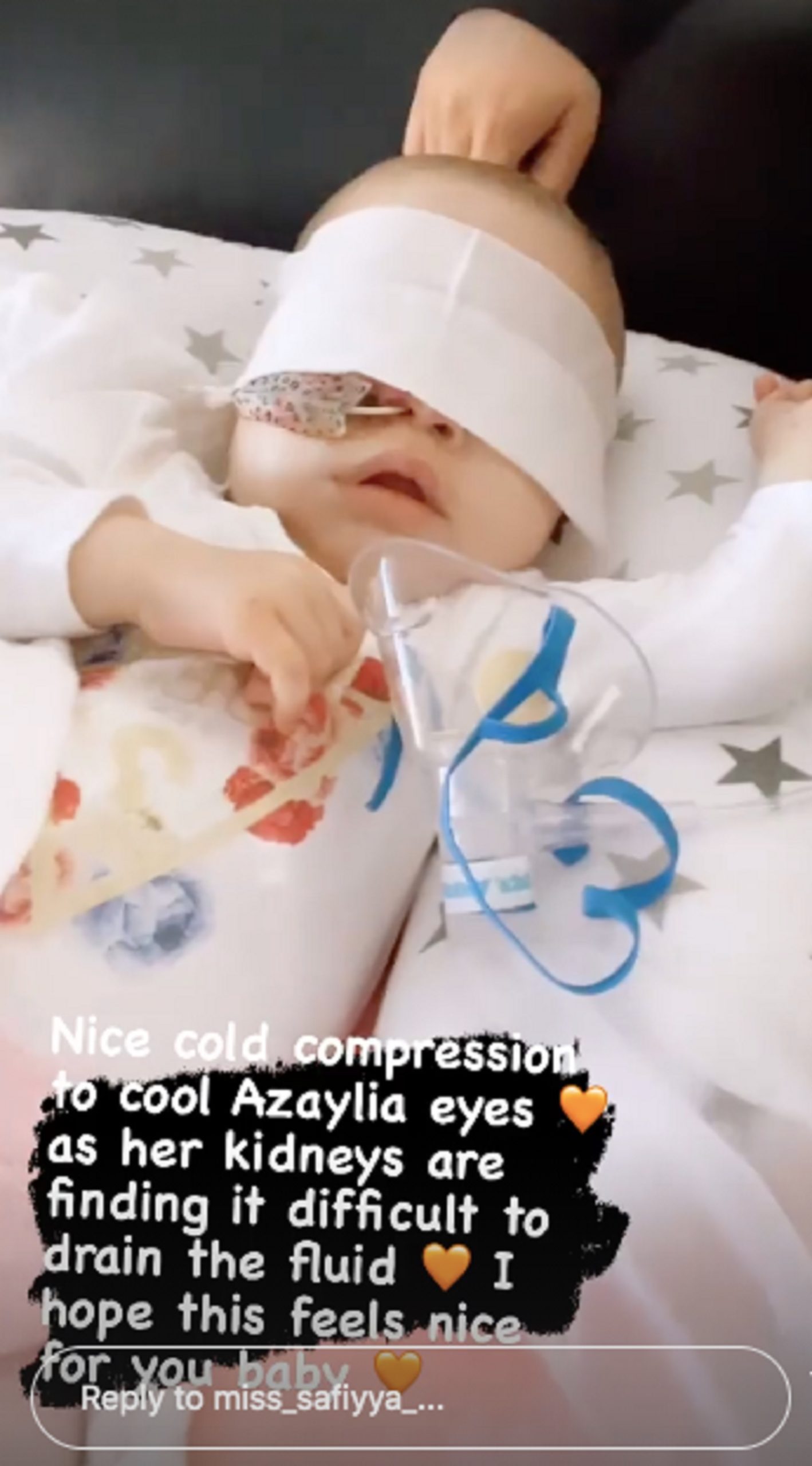 Ashley Cain baby: Azaylia wears eye compress - Entertainment Daily