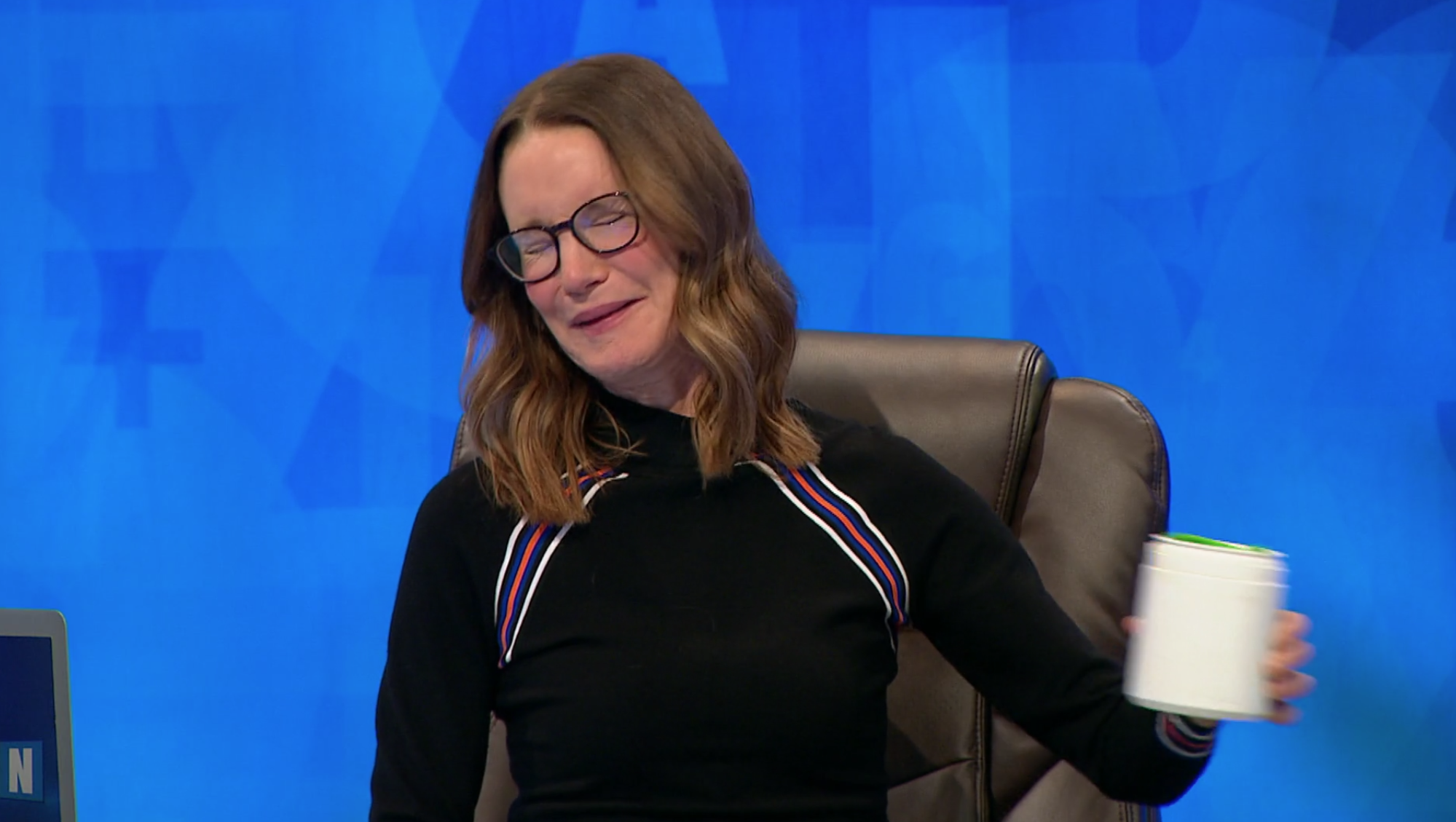 Countdown star Susie Dent smells fresh POO brought by Chris Packham