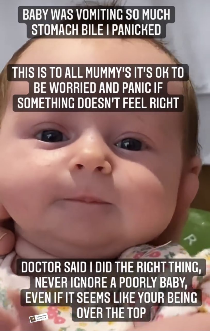 Alex Reid rushes newborn daughter to hospital after ‘vomiting bile’