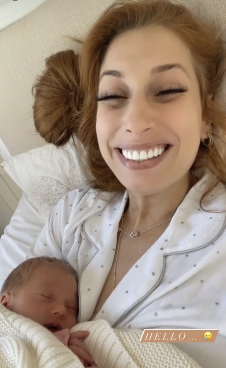 Stacey Solomon shows off new baby as she admits nipples are a 'mess'