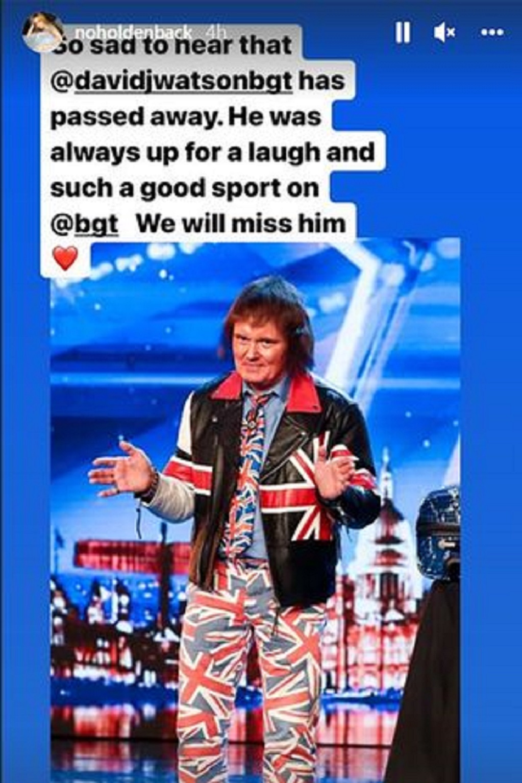 Amanda Holden pays tribute after BGT star David J Watson is found dead