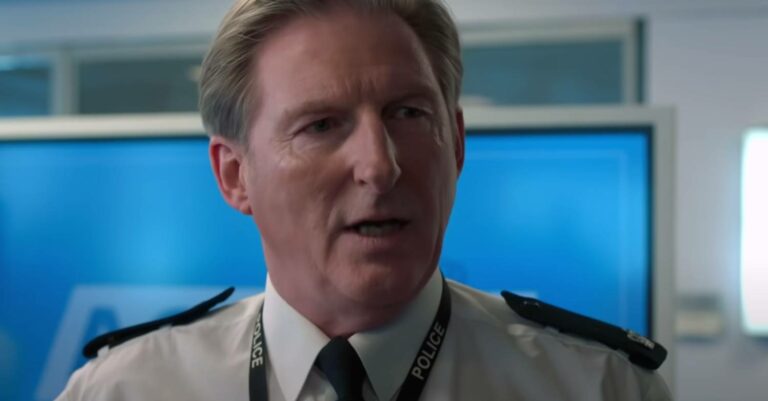 Adrian Dunbar poses with adorable newborn granddaughter in AC-12 outfit