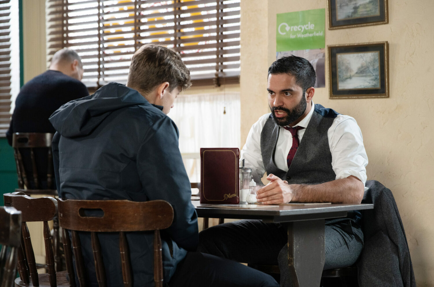 Coronation Street's new face Ben helps Imran in custody battle