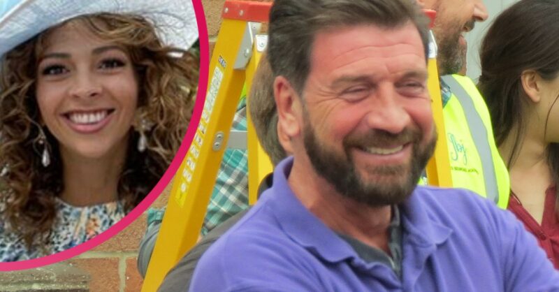DIY SOS star Nick Knowles beams at Ascot with girlfriend Katie Dadzie