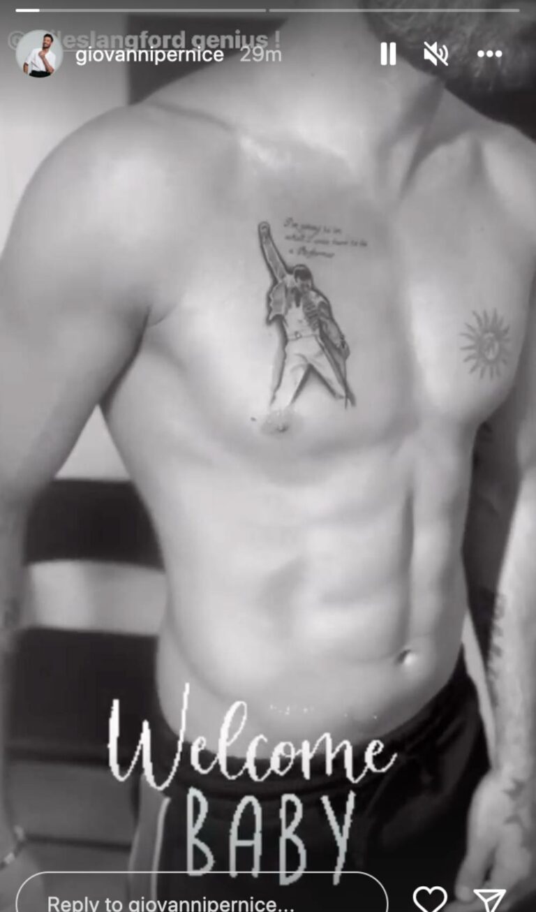 Giovanni Pernice unveils new tattoo on Instagram