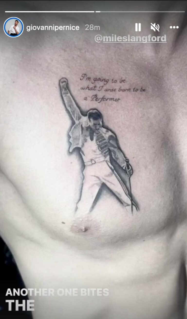 Giovanni Pernice unveils new tattoo on Instagram