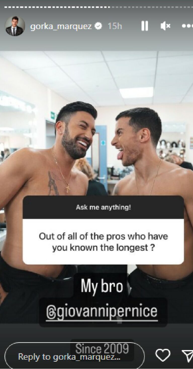 Strictly star Gorka Marquez gushes over Giovanni Pernice