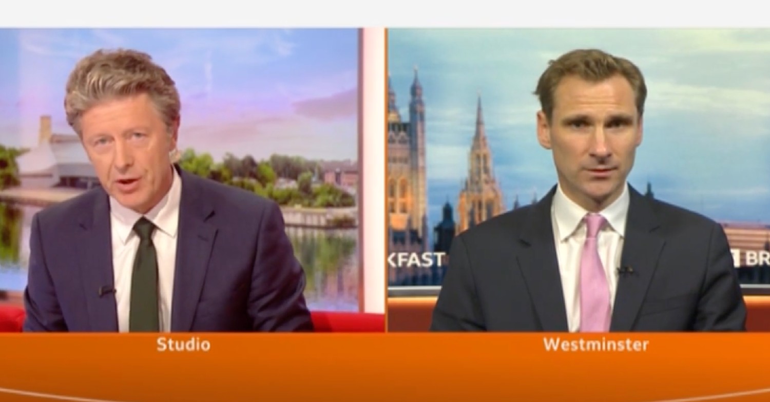 BBC Breakfast today: Charlie Stayt called out over habit