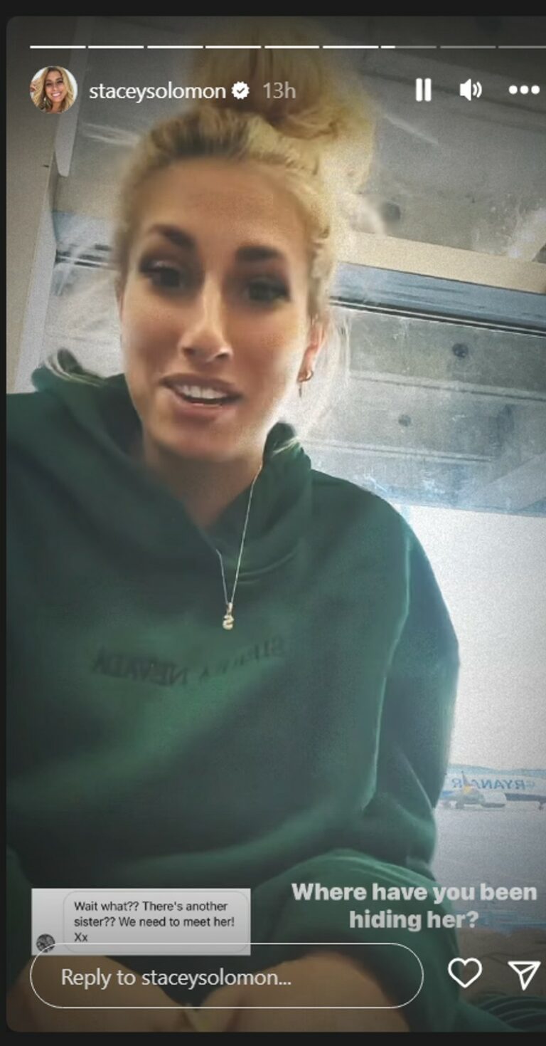 Stacey Solomon reveals 'secret' second sister to Instagram fans