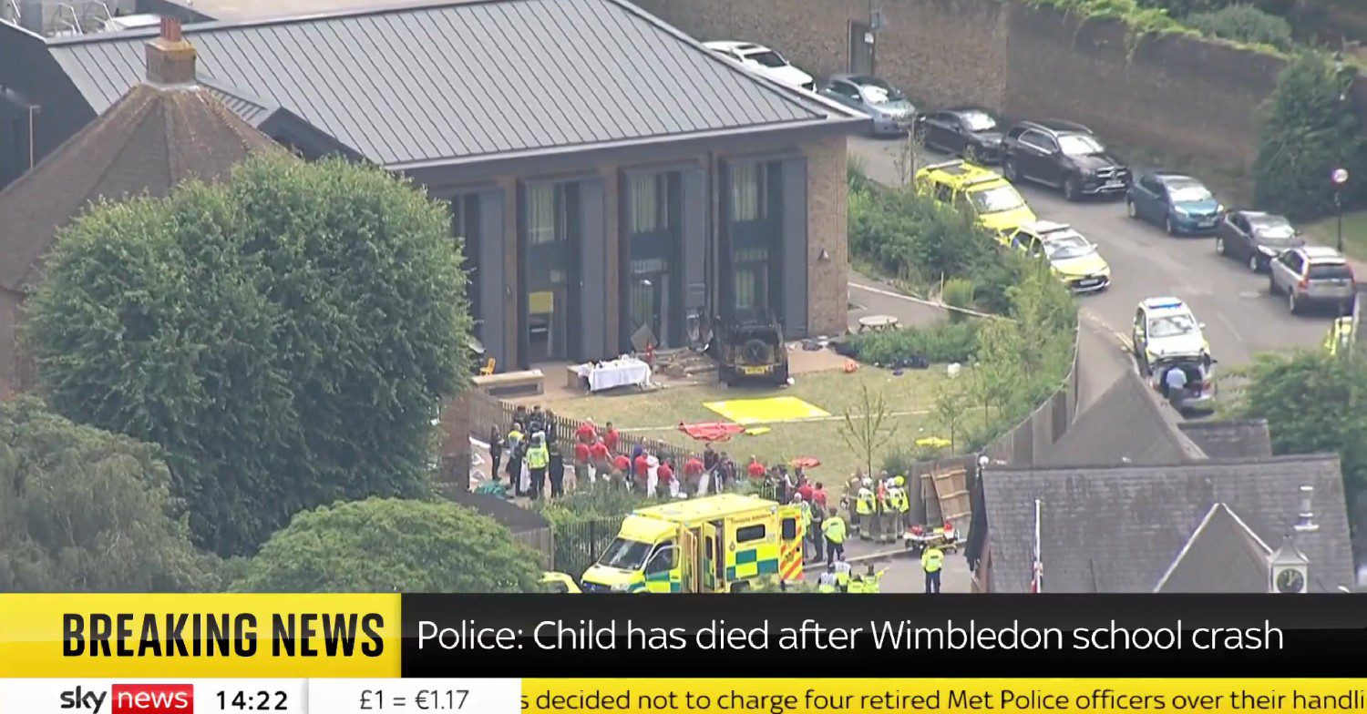 Child dies after Wimbledon car crash leaves several injured