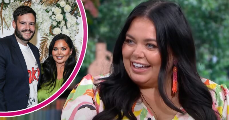 Scarlett Moffatt shares wedding photo with partner and baby son