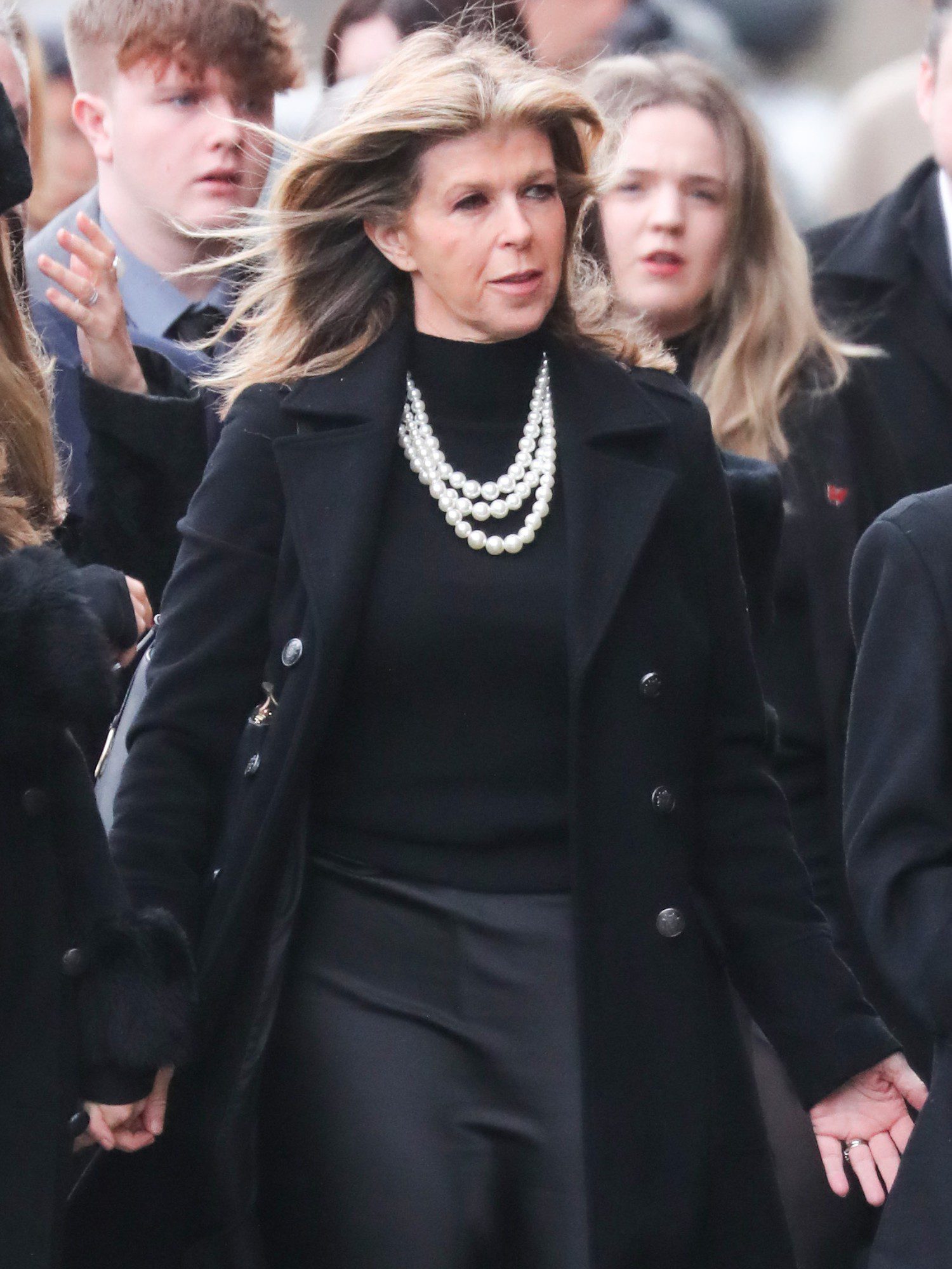 Kate Garraway and children arrive for her husband Derek's funeral