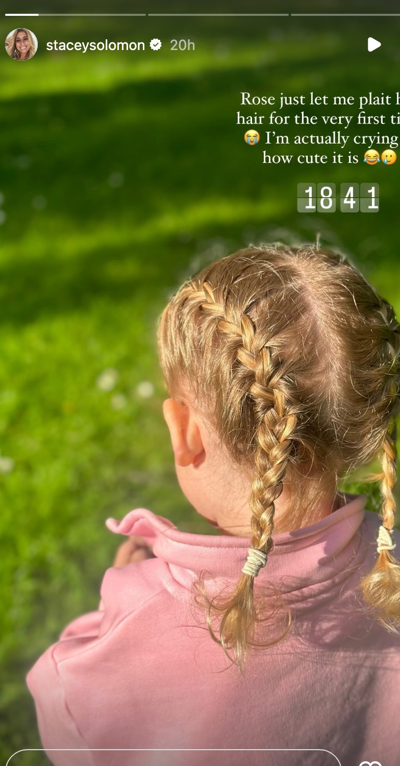 Stacey Solomon marks milestone with one of her children