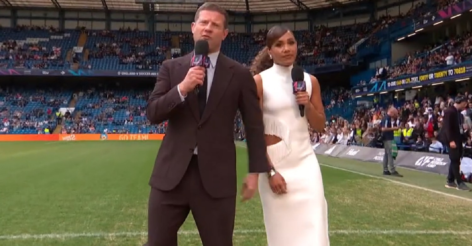 Alex Scott distracts Soccer Aid viewers with 'inappropriate' dress