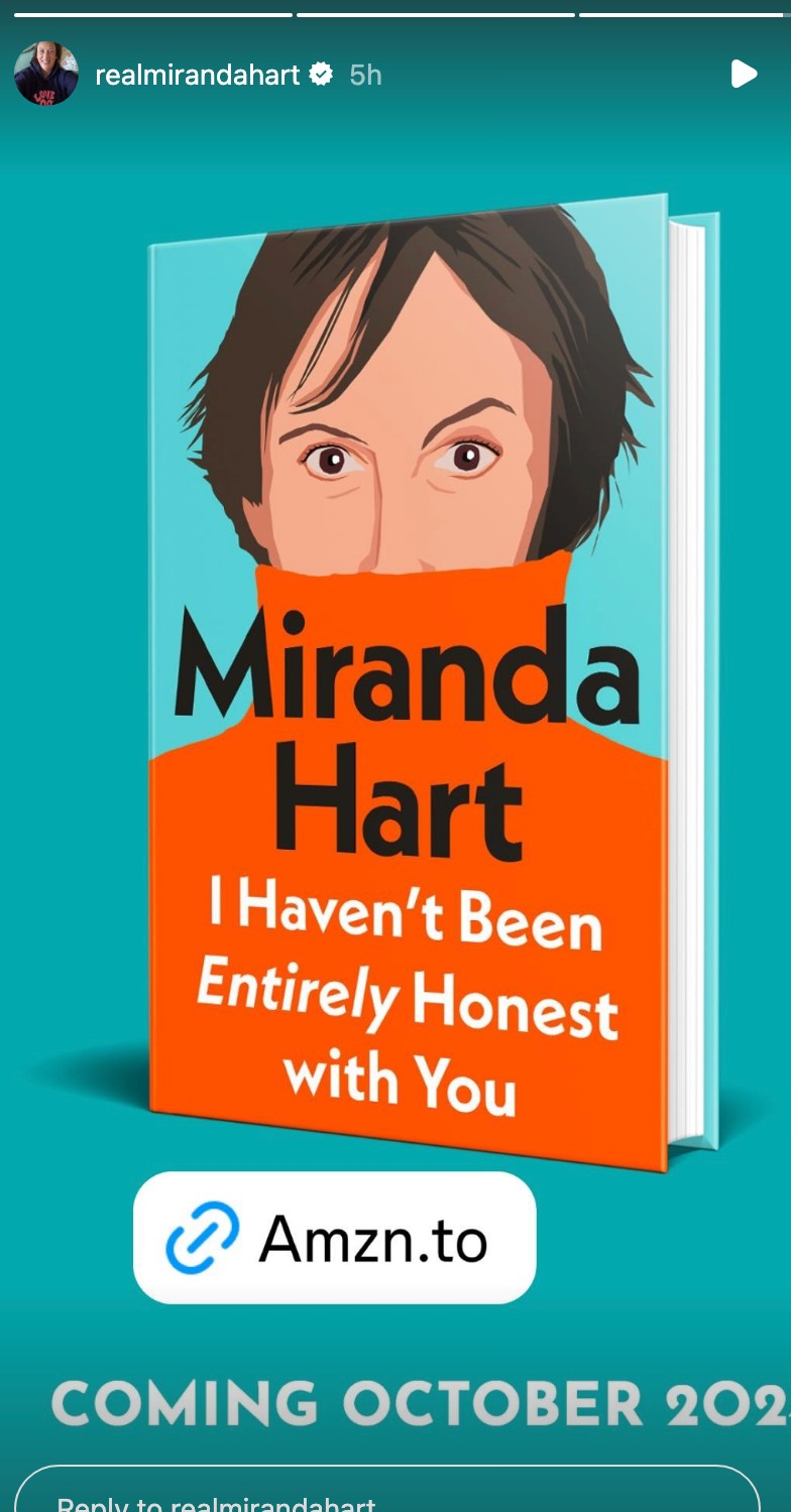 Miranda Hart to share how she overcame 'difficult times' in new book