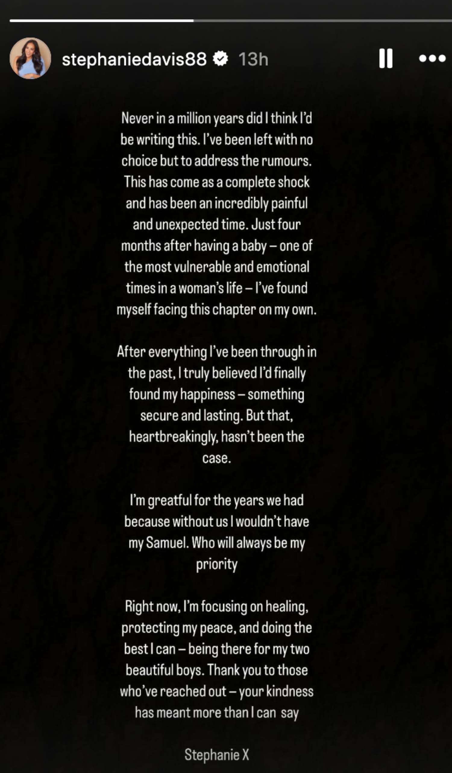 Stephanie Davis reveals break-up from partner four months after ...