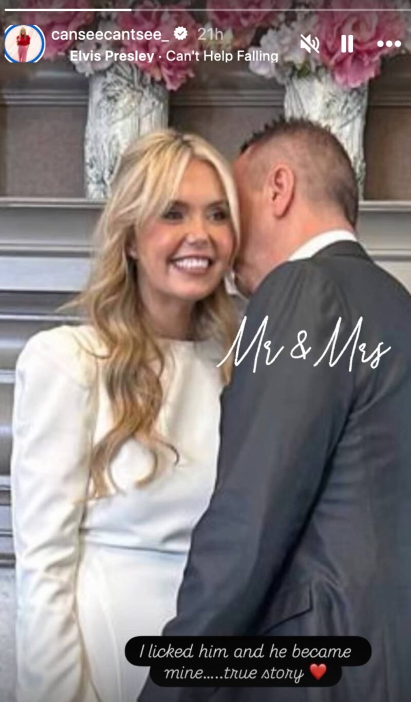 Claire Sisk looks stunning as she ties the knot in secret wedding