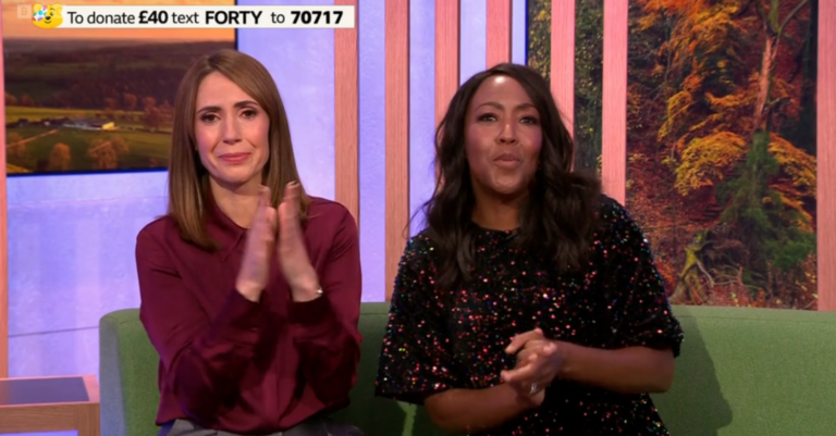 Alex Jones fights back tears on The One Show over Lloyd's 'inspiring ...