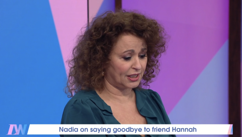 Loose Women star Nadia Sawalha visibly emotional over 'heartbreaking' death