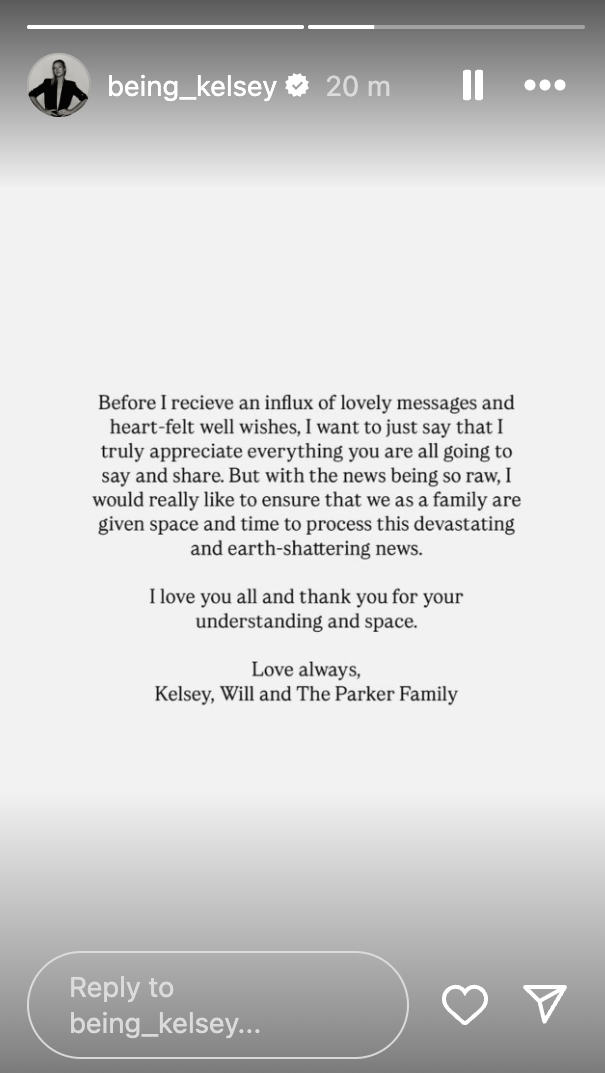 Kelsey Parker announces tragic loss of her baby boy in heartbreaking post